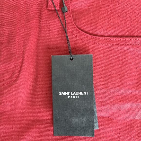 Saint Laurent | Jeans | Saint Laurent Paris Red Skinny Jeans Ysl 3 Us 8 ...